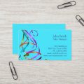 Colorful Professional Festive Streamers Business Card | Zazzle