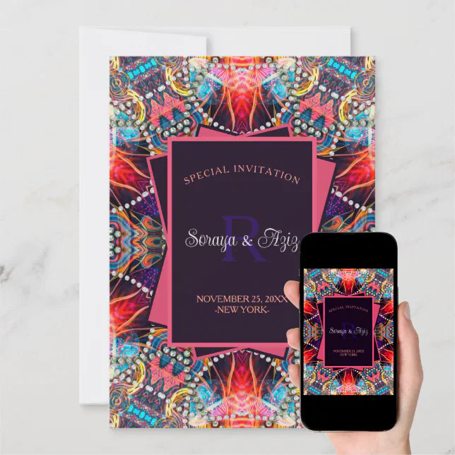 Colorful Psychedelic Goa Special Event Party Invitation | Zazzle