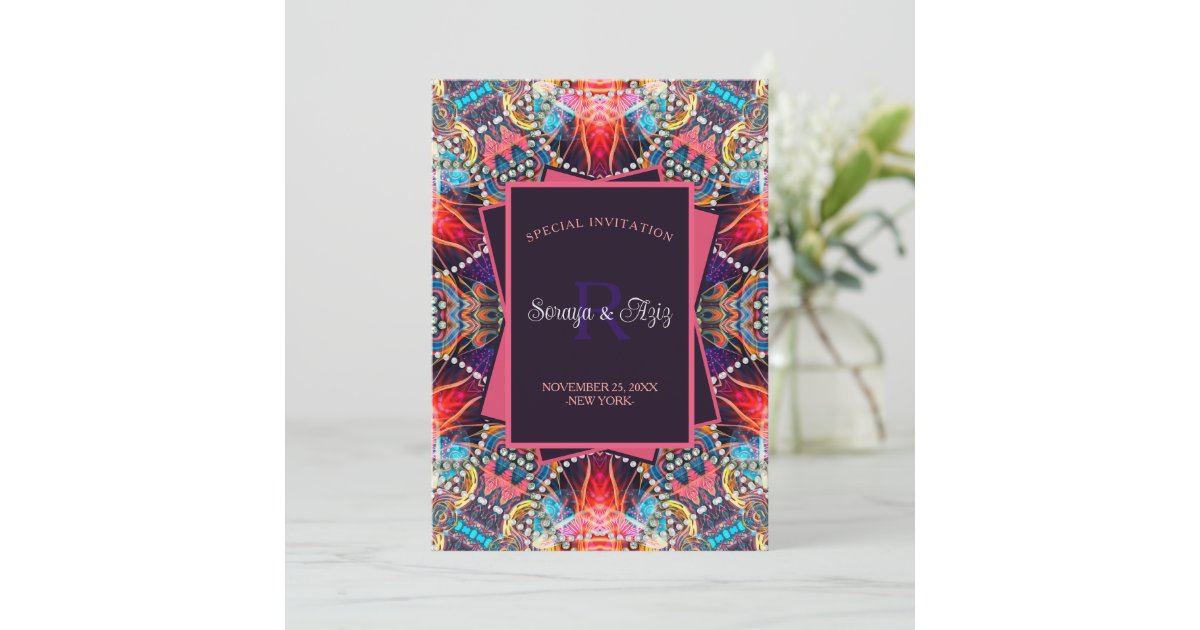 Colorful Psychedelic Goa Special Event Party Invitation | Zazzle