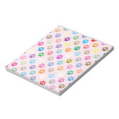 Colorful puppy paw prints pattern notepad | Zazzle