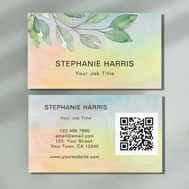 Colorful QR Code Business Card | Zazzle