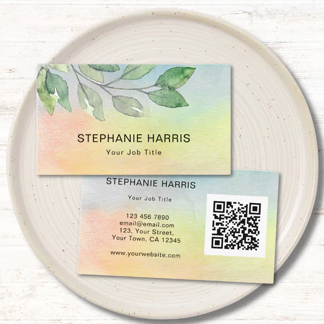 Colorful QR Code Business Card | Zazzle