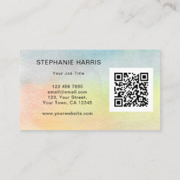 Colorful QR Code Business Card | Zazzle