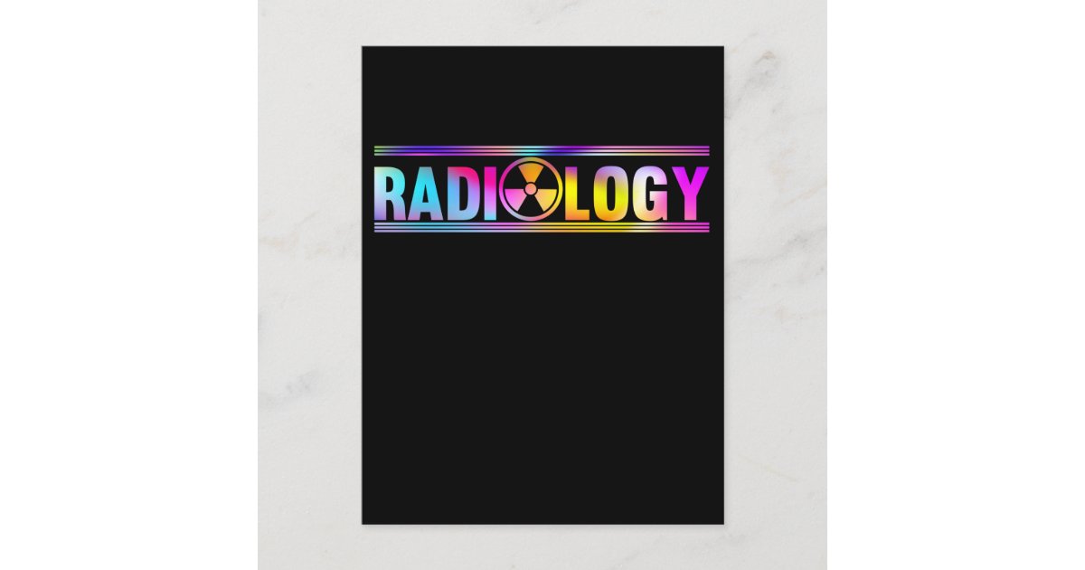 Colorful Radiology Symbol Xray Radiologist Postcard | Zazzle