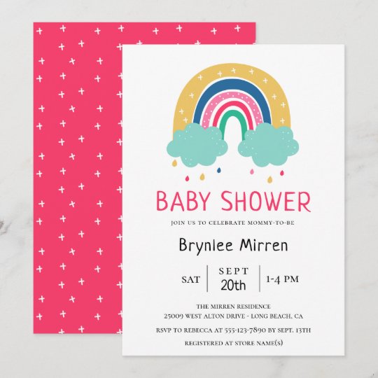 Colorful Rainbow Baby Shower Invitation | Zazzle.com