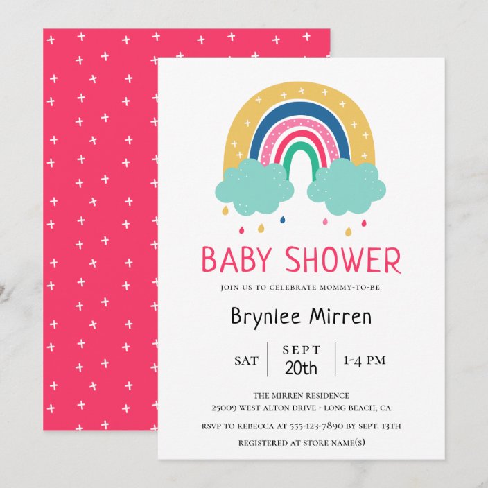 Colorful Rainbow Baby Shower Invitation | Zazzle.com