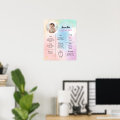 Colorful Rainbow Birthday Photo Milestone Poster | Zazzle