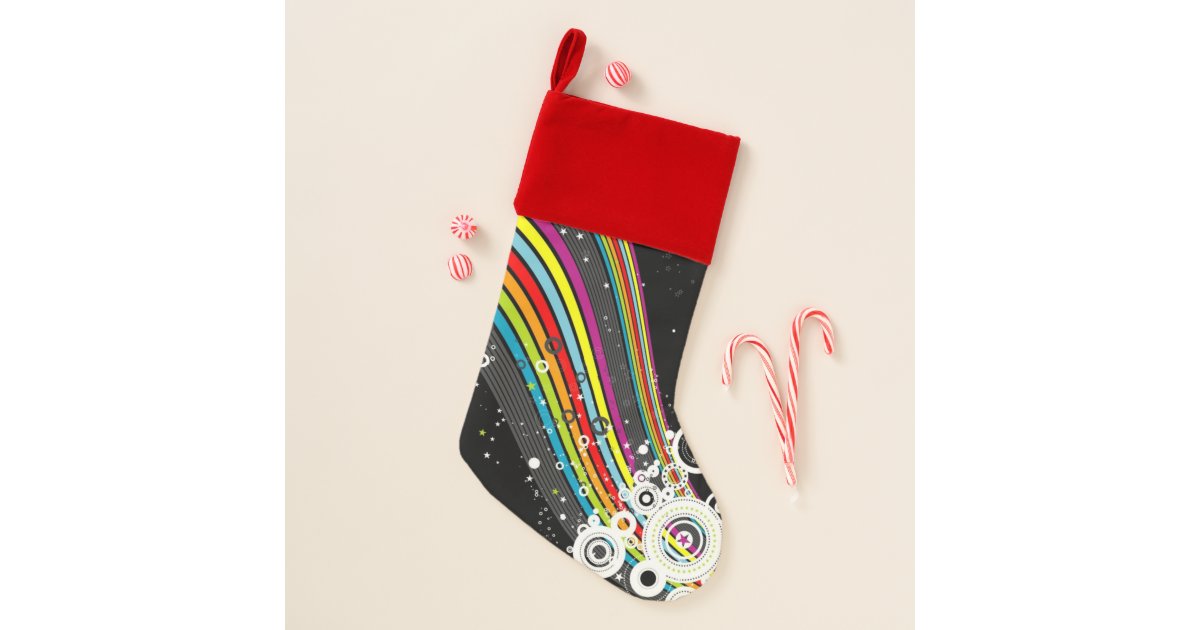 Colorful Rainbow Christmas Stocking | Zazzle