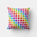 Colorful Rainbow Circles pattern Throw Pillow | Zazzle