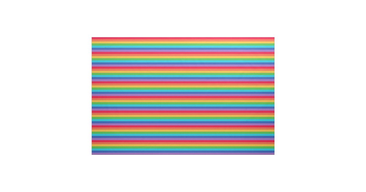 Colorful Rainbow Color Flag Gay Pride Fabric | Zazzle