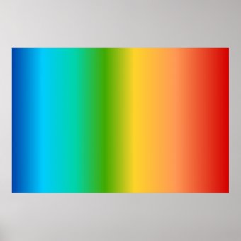 Colorful Rainbow color gradient Poster | Zazzle