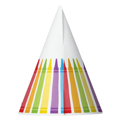 Colorful Rainbow Colored Birthday Party Hat | Zazzle