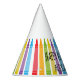Colorful Rainbow Colored Birthday Party Hat | Zazzle
