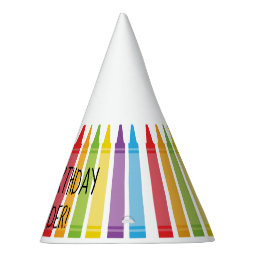 Colorful Rainbow Colored Birthday Party Hat | Zazzle