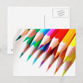 Colorful Rainbow Colored Pencils Photo Postcard | Zazzle