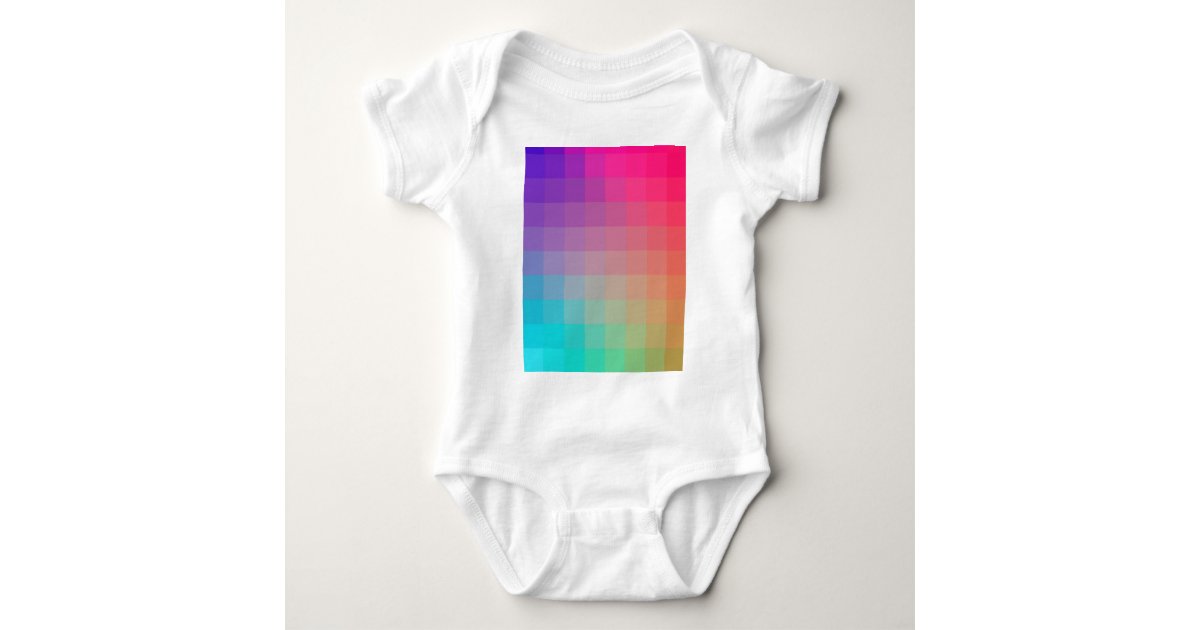 Colorful Rainbow Colors Gradient Design Baby Bodysuit | Zazzle
