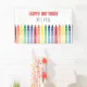 Colorful Rainbow Crayons Birthday Party Banner | Zazzle