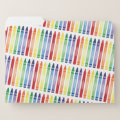 Colorful Rainbow Crayons Pattern File Folder | Zazzle