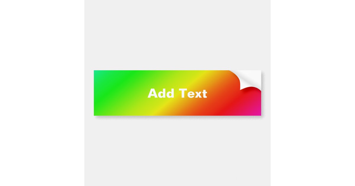 Colorful Rainbow Gradient Diagonal Blend Bumper Sticker | Zazzle