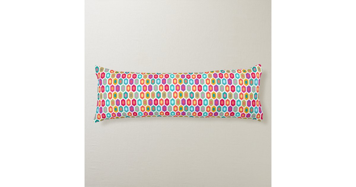 Colorful Rainbow Modern Ikat Pattern Body Pillow | Zazzle