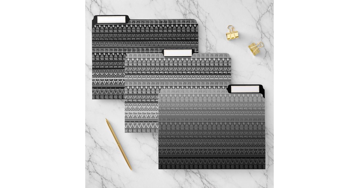 Colorful rainbow ornament file folder | Zazzle