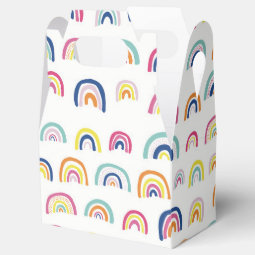 Colorful Rainbow pattern Favor Boxes | Zazzle