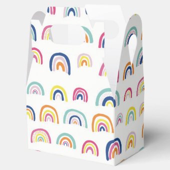 Colorful Rainbow pattern Favor Boxes | Zazzle