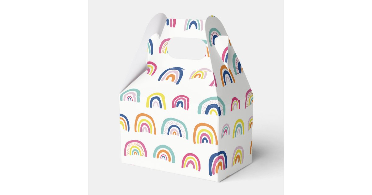 Colorful Rainbow pattern Favor Boxes | Zazzle