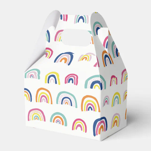 Colorful Rainbow pattern Favor Boxes | Zazzle