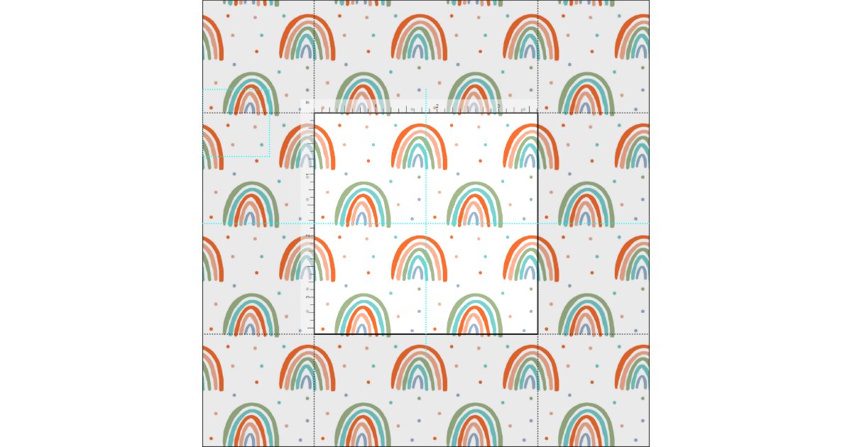 Colorful Rainbow Polka Dot Pattern Fabric | Zazzle