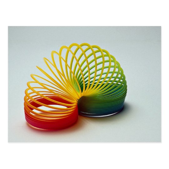 Colorful Rainbow slinky toy for kids Postcard | Zazzle.com
