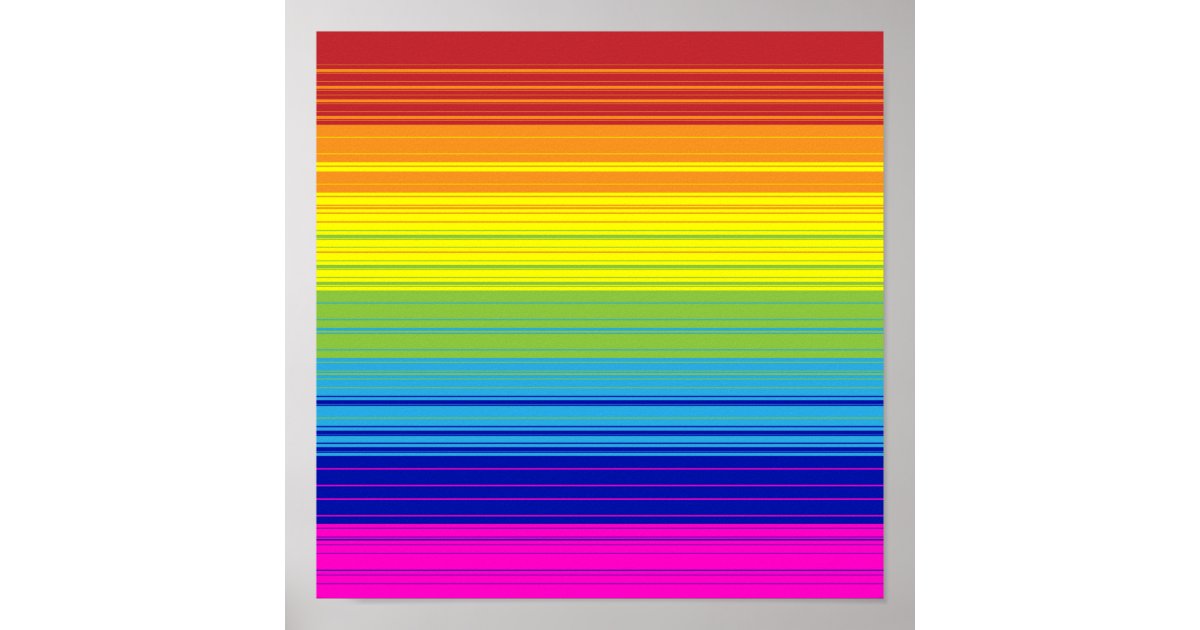 Colorful Rainbow Stripes art pattern background Poster | Zazzle