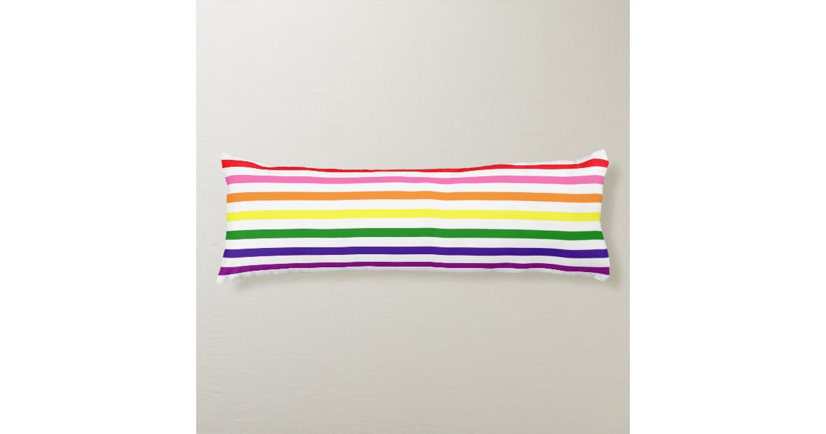 Colorful Rainbow Stripes Gay Pride Body Pillow | Zazzle
