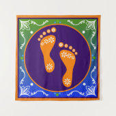 Colorful Rangoli With Footprint Tapestry | Zazzle