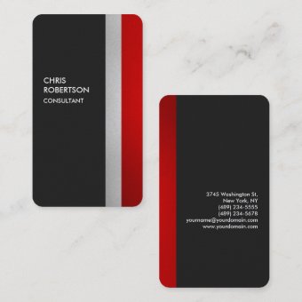 Colorful Red Gray Custom Rounded Profile Card | Zazzle