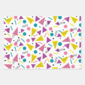 Colorful Retro 80s Wrapping Paper Sheets | Zazzle