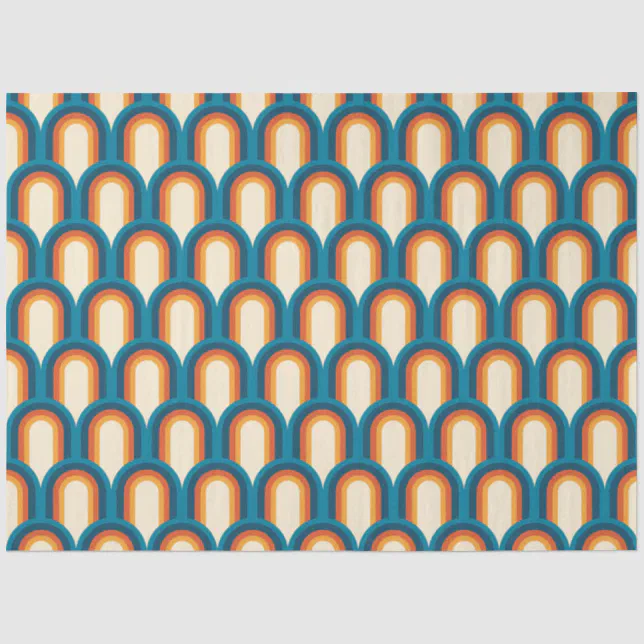 Colorful Retro Arch Rainbow Pattern Tissue Paper | Zazzle