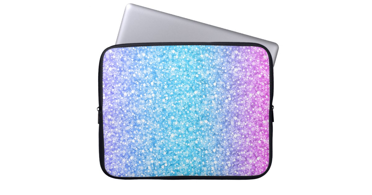 Colorful Retro Glitter And Sparkles Laptop Sleeve | Zazzle