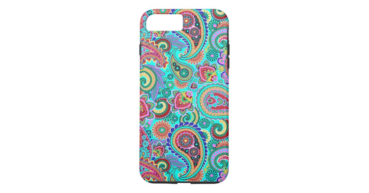 Colorful Retro Paisley 2a Case-Mate iPhone Case | Zazzle