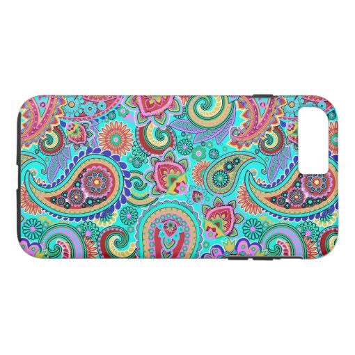 Colorful Retro Paisley 2a Case-Mate iPhone Case | Zazzle