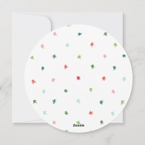 Colorful Retro Rainbow Circle Photo Christmas Holiday Card | Zazzle