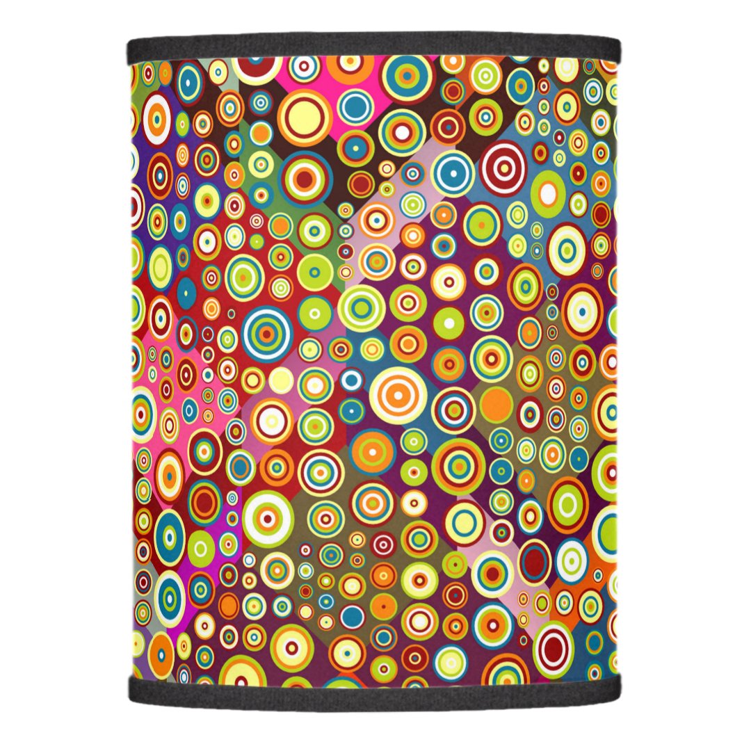 Colorful retro spots pattern I + your ideas Lamp Shade | Zazzle