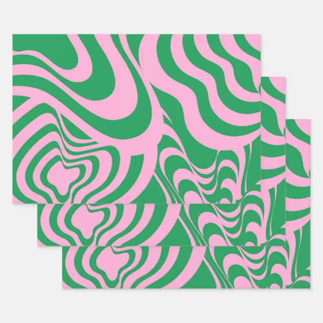 Colorful Retro Swirl Groovy Y2K Pattern Wrapping Paper Sheets | Zazzle