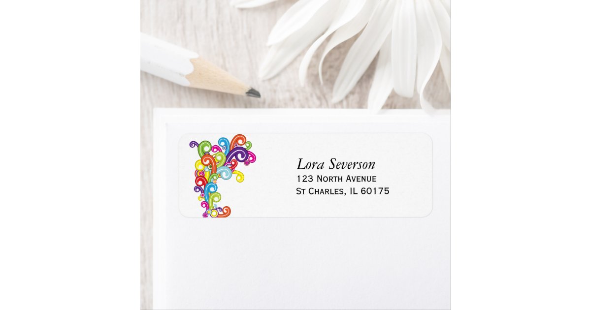 Colorful Return Address Labels | Zazzle