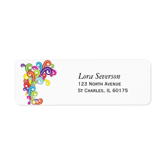 Colorful Return Address Labels | Zazzle.com