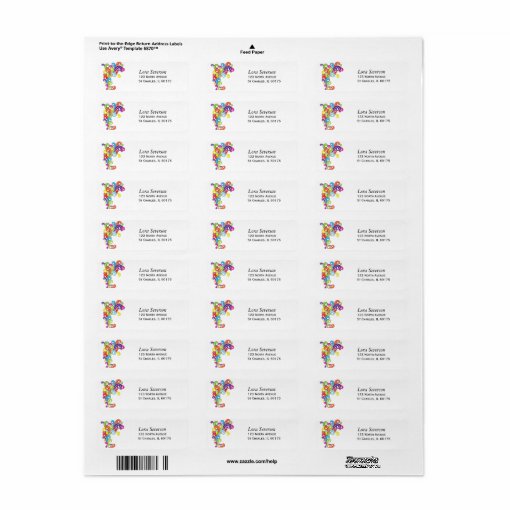 Colorful Return Address Labels | Zazzle