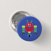Colorful Robot Button Pin | Zazzle