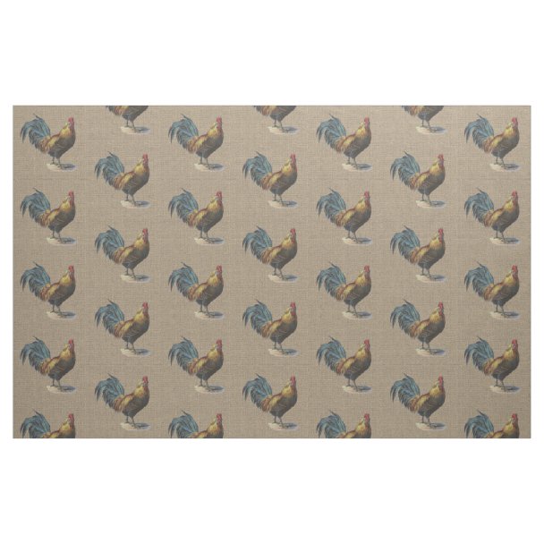 Rooster Fabric | Zazzle