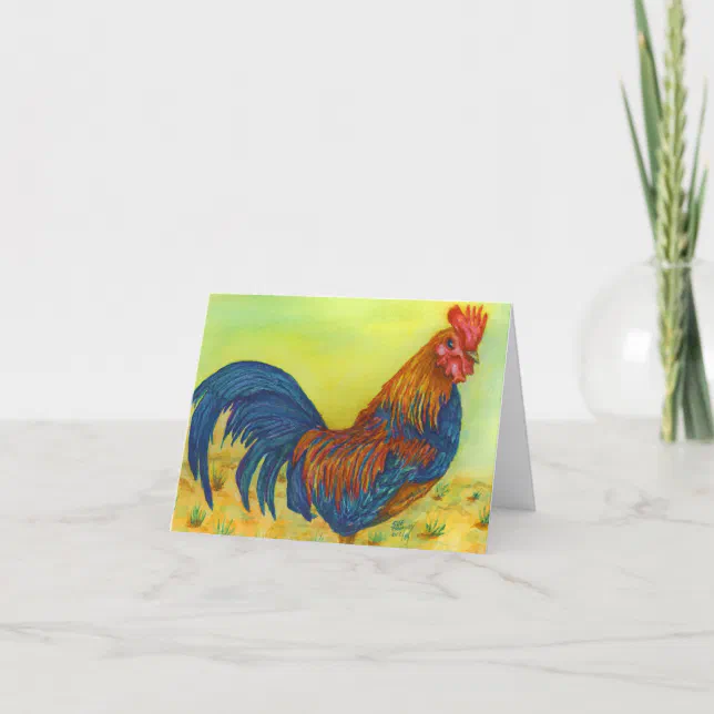 Colorful Rooster Thank You | Zazzle