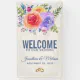 Colorful Roses Watercolor Floral Wedding Welcome Banner | Zazzle